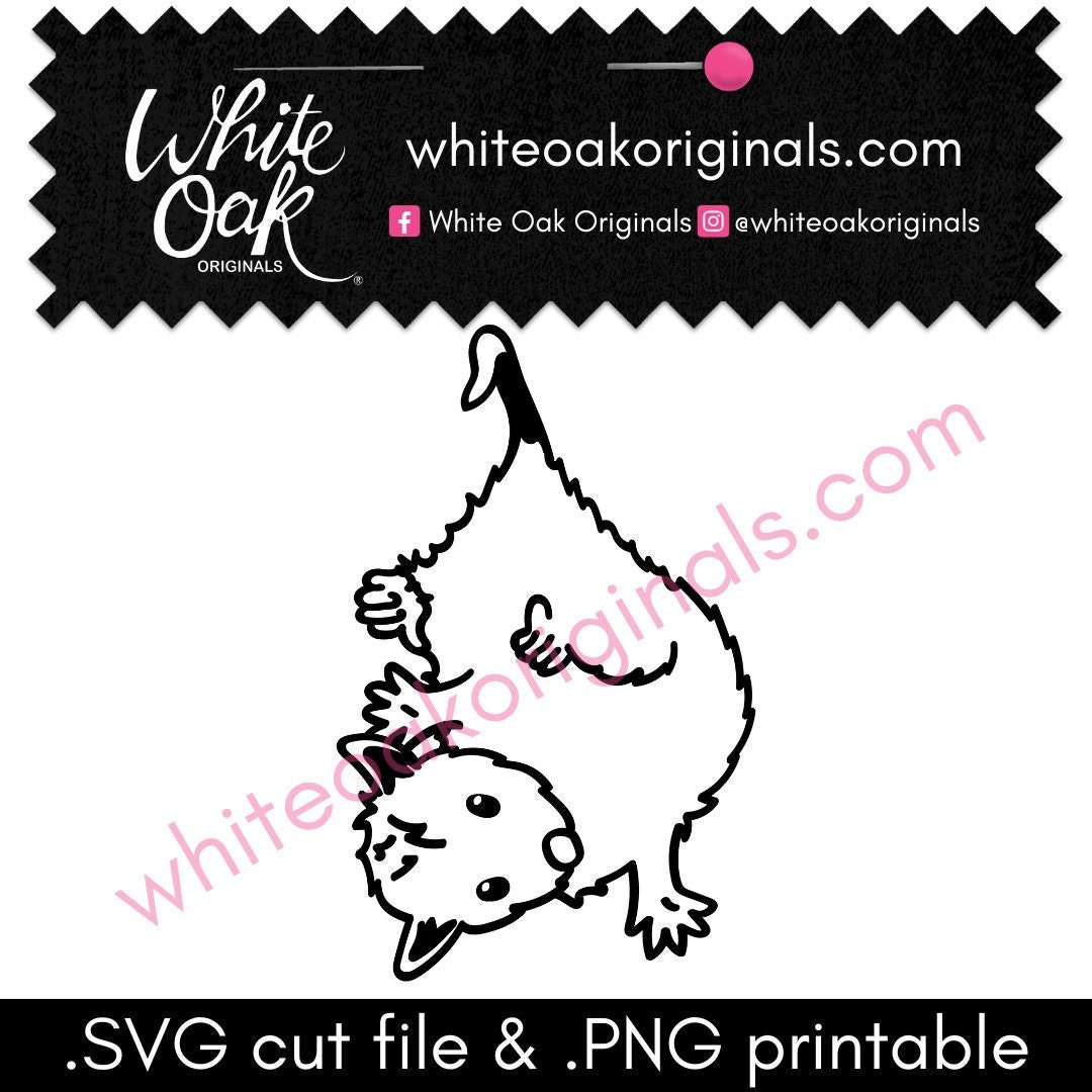 Opossum Cut File & PNG Printable - Etsy