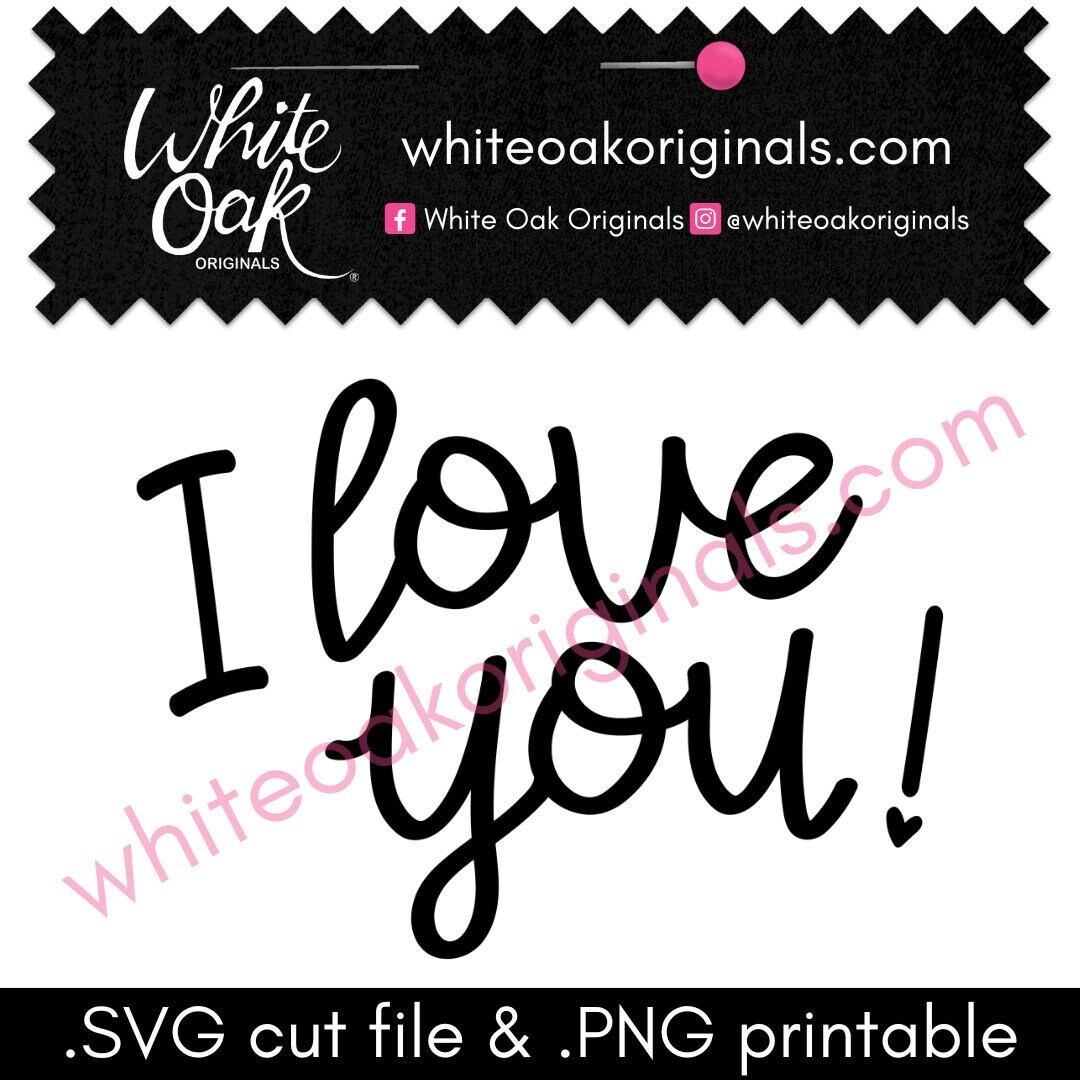 I Love You Valentine's, Wedding, Love SVG Cut File & PNG Printable - Etsy