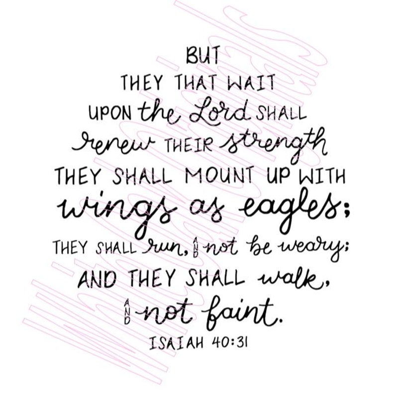 Isaiah 40:31 Bible Verse Svg Cut File and Printable in Two | Etsy
