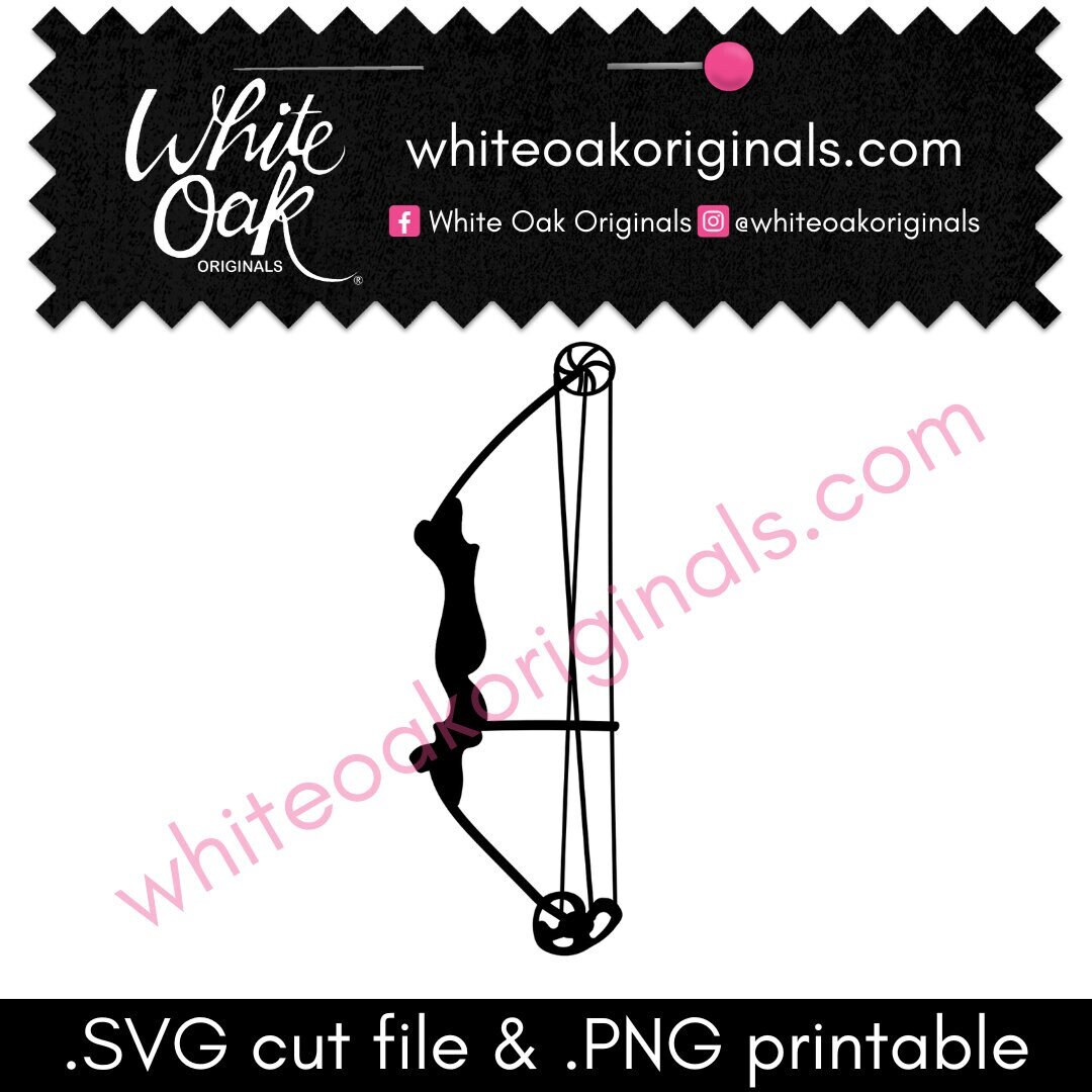 Compound Bow SVG Cut File & PNG Printable - Etsy