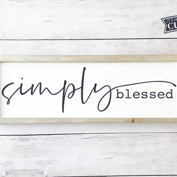 Simply Blessed Wood Sign - Etsy