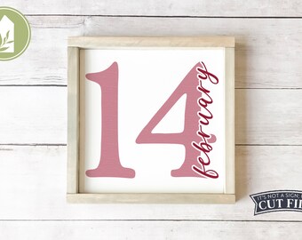 February 14 Svg - Etsy