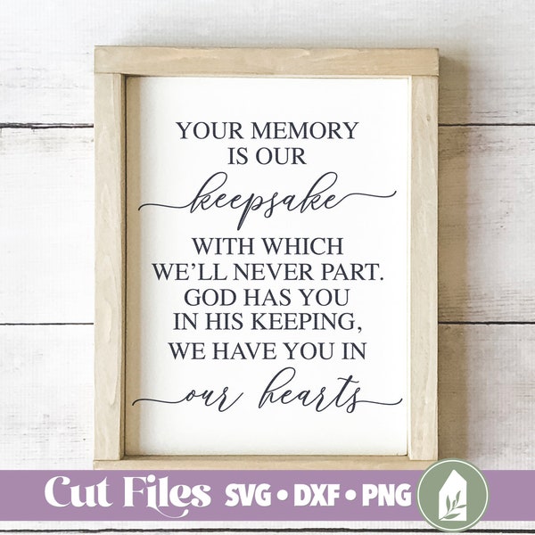 Your Memory is a Keepsake Svg - Etsy