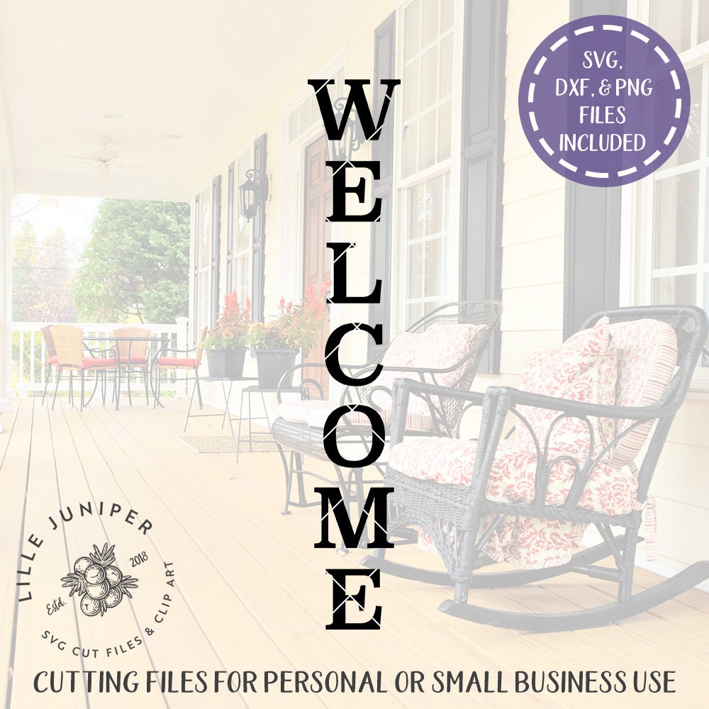 Welcome Sign SVG Tall Welcome Svg Vertical Welcome Sign Svg - Etsy Canada