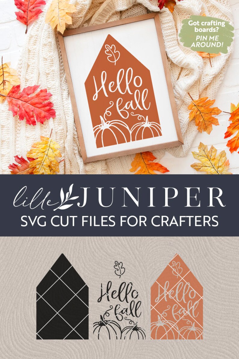 Hello Fall SVG House SVG CNC Files Autumn Svg Pumpkins | Etsy