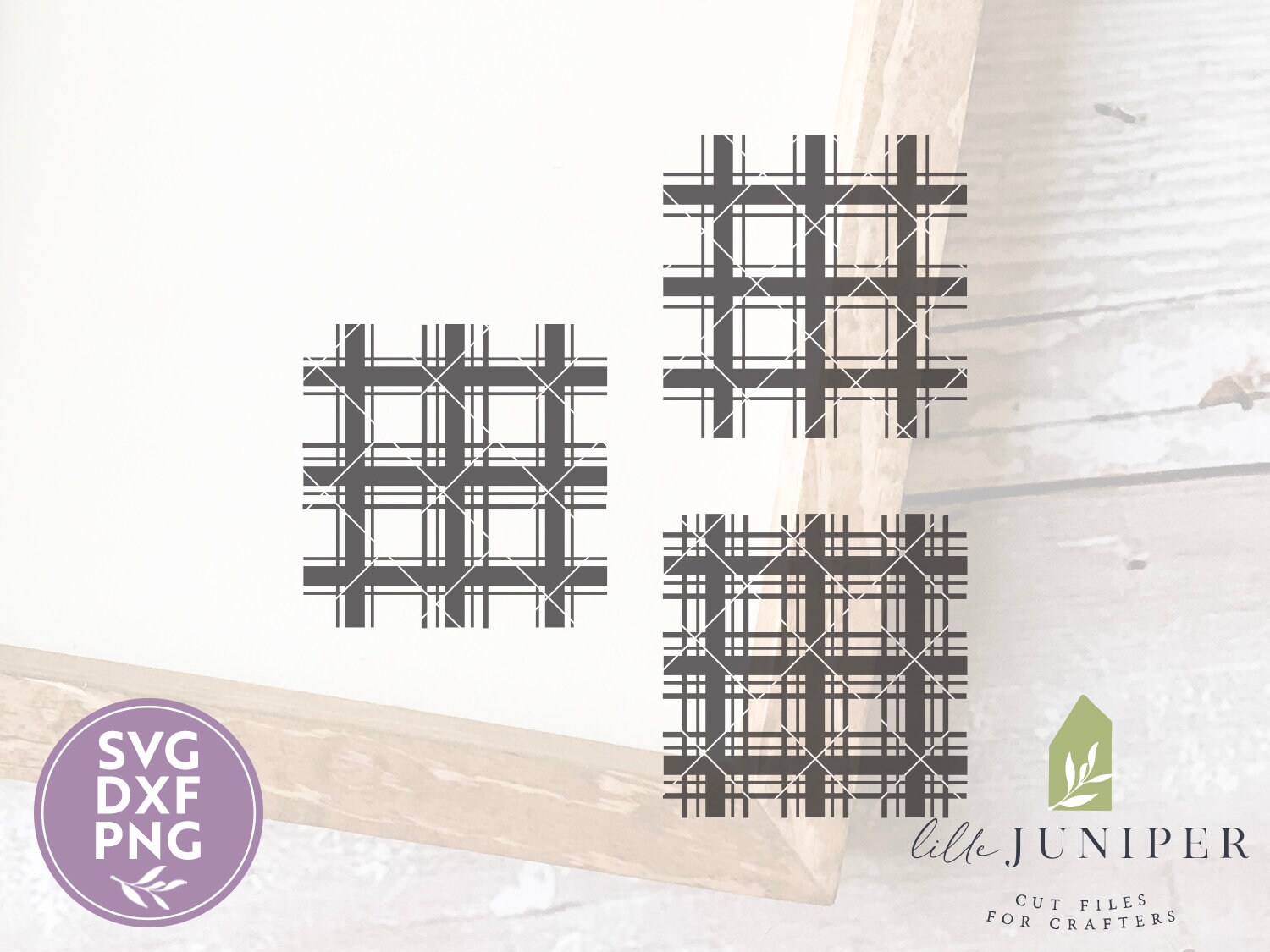 SVG Bundle Single Color Plaid SVG Set of 3 Farmhouse Svg | Etsy