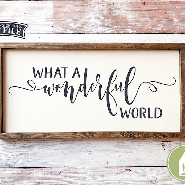 What a Wonderful World Sign - Etsy