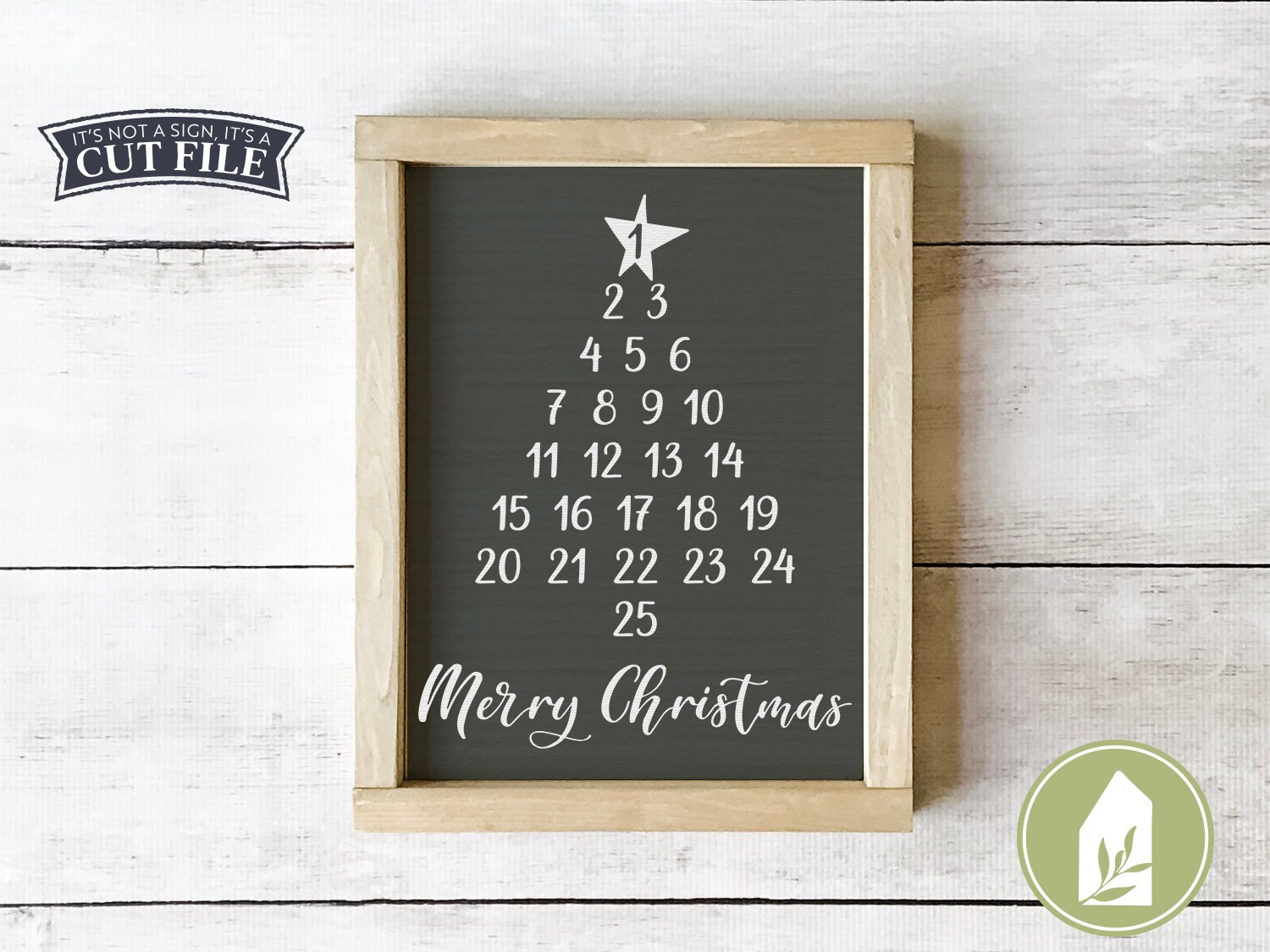 SVG FILES Christmas Tree Advent Calendar Svg Chalkboard Svg | Etsy