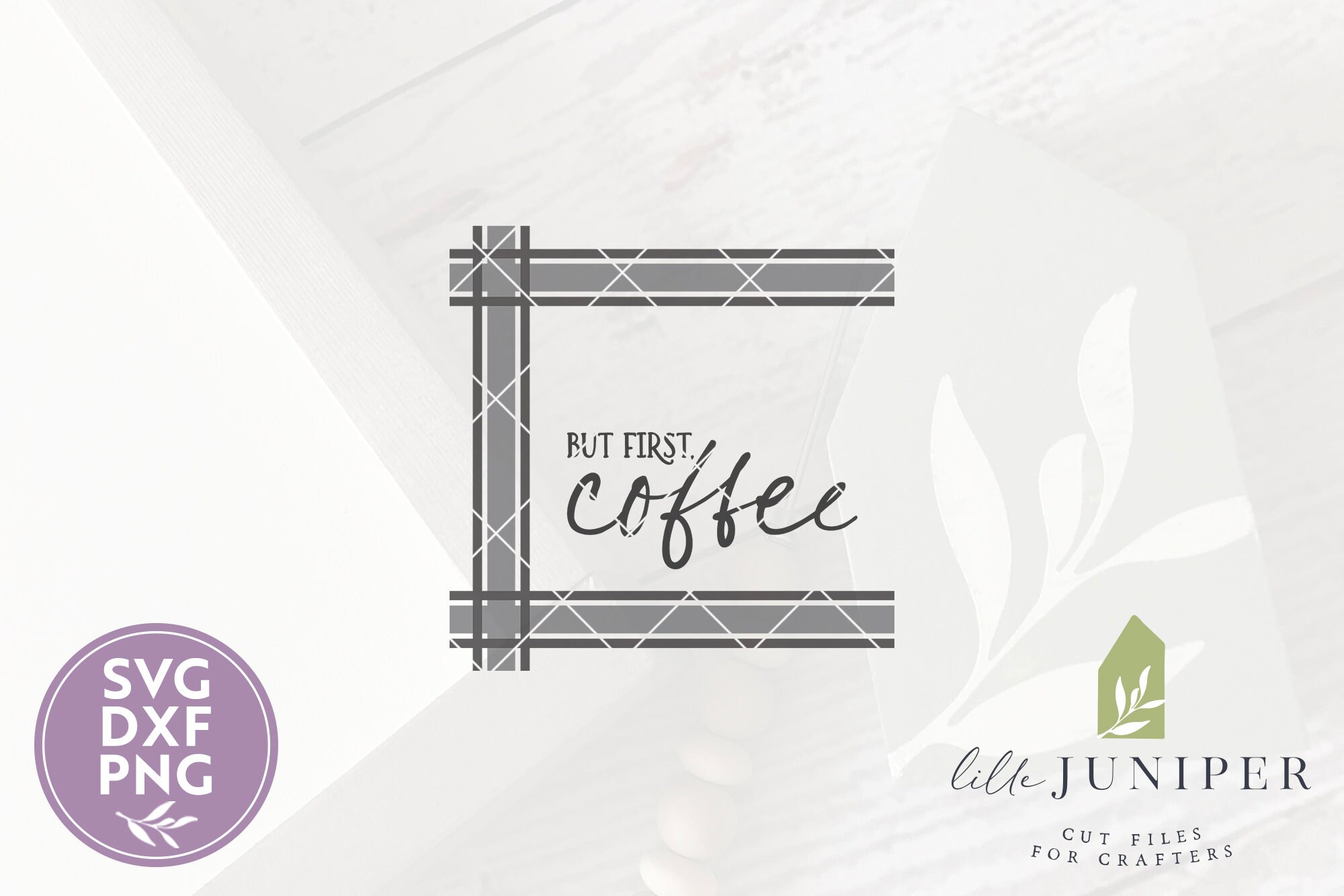 But First Coffee SVG Files Farmhouse Plaid SVG Kitchen Svg | Etsy