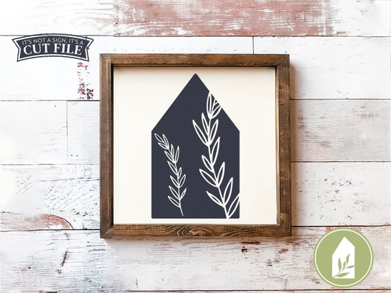 Farmhouse SVG Files Botanical House Cutting Files CNC Files | Etsy