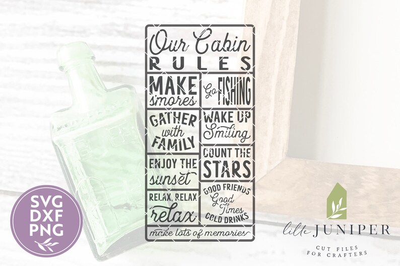 Our Cabin Rules SVG Files Cabin Svg Commercial Use Digital - Etsy