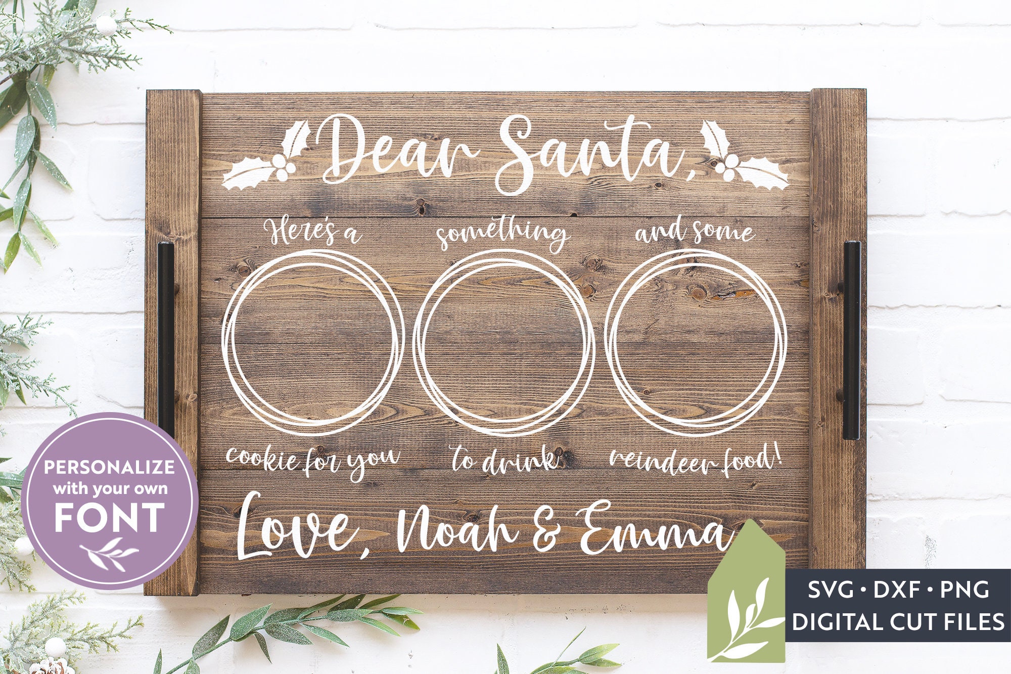Dear Santa SVG Files Farmhouse Christmas SVG Milk and | Etsy