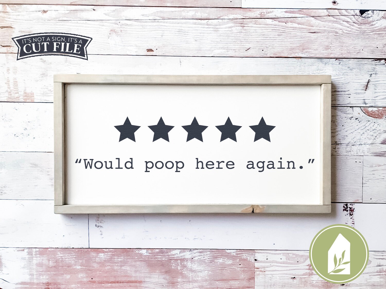 Papercraft bathroom sign poop printable 4.5 stars would poop here again ...