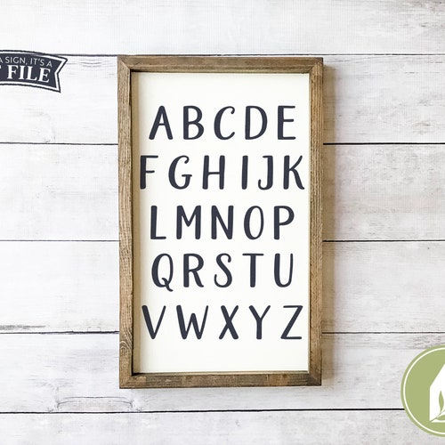 ALPHABET SVG Kids Alphabet Educational Svg Nursery Room - Etsy