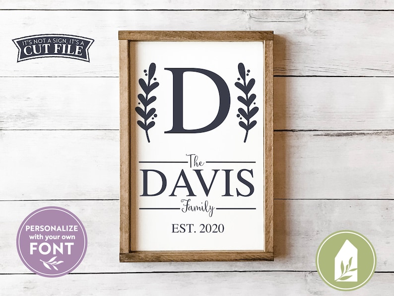 Rustic Name Sign Svg Last Name SVG Family Name Svg Last - Etsy