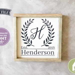 Monogram SVG, Family Est Svg, Family Name Svg, Last Name Svg, Farmhouse ...