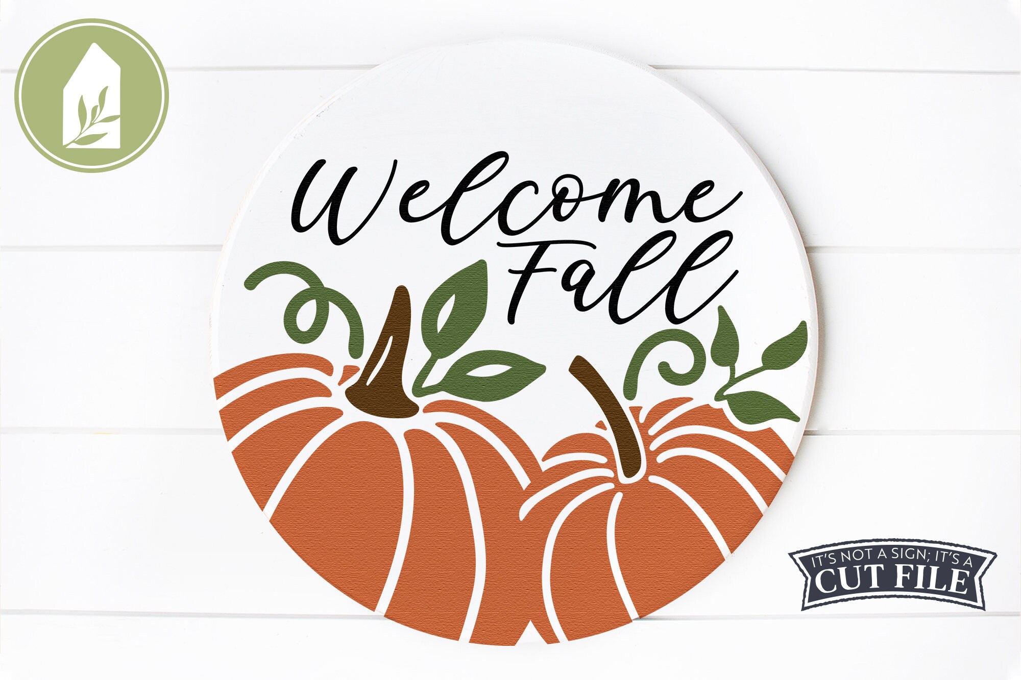 Welcome Fall SVG Round Fall Svg Pumpkin Svg Svgs for Signs - Etsy