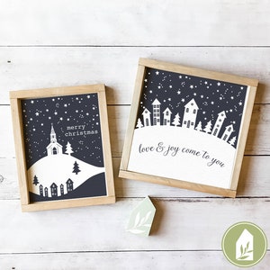 Merry Christmas Svg, Snowy Chapel Svg, Farmhouse Christmas, SVG Files ...