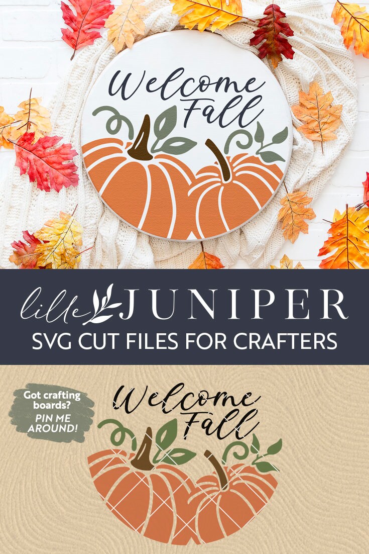 Welcome Fall SVG Round Fall Svg Pumpkin Svg Svgs for Signs - Etsy
