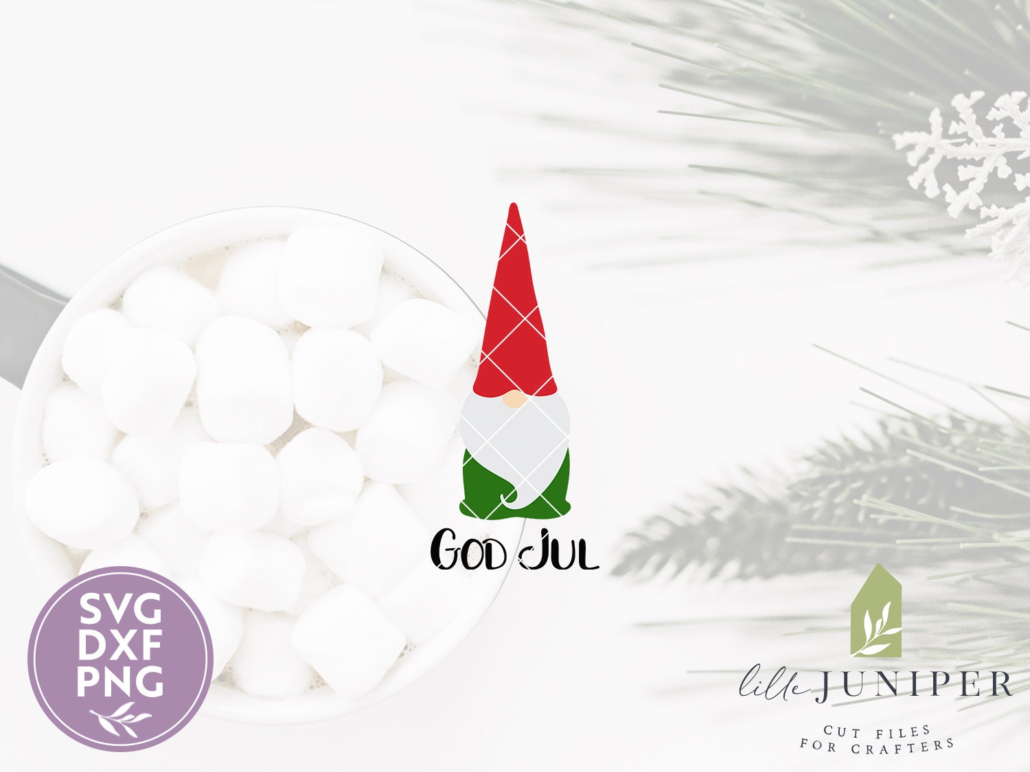 Gnome Svg Christmas Svg SVG Files God Jul Svg Scandinavian - Etsy