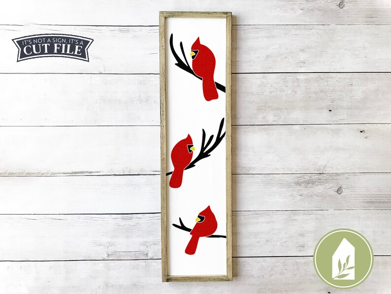 SVG FILES Cardinals svg Farmhouse Christmas Birds svg | Etsy