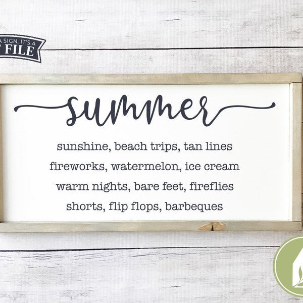 Summer Sign Svg - Etsy