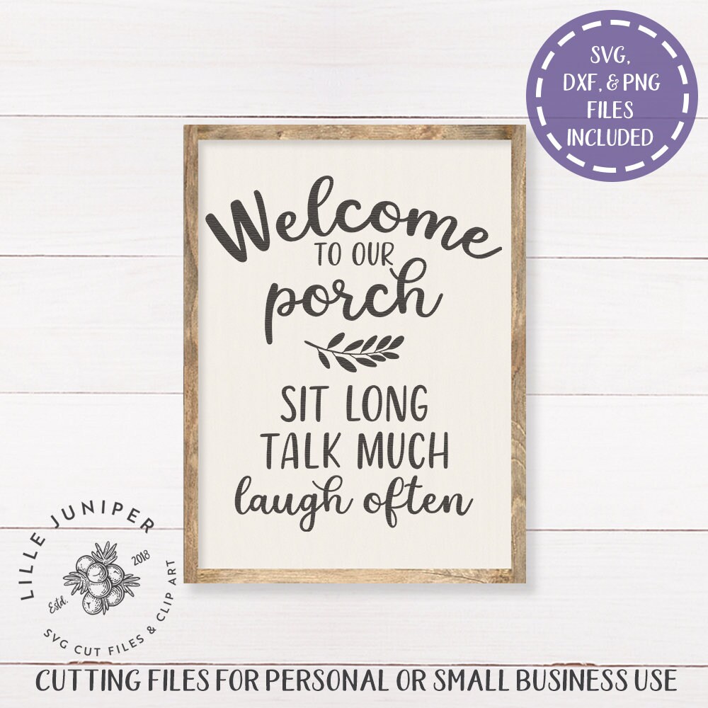 Welcome to Our Porch svg Front Porch svg SVG Files | Etsy