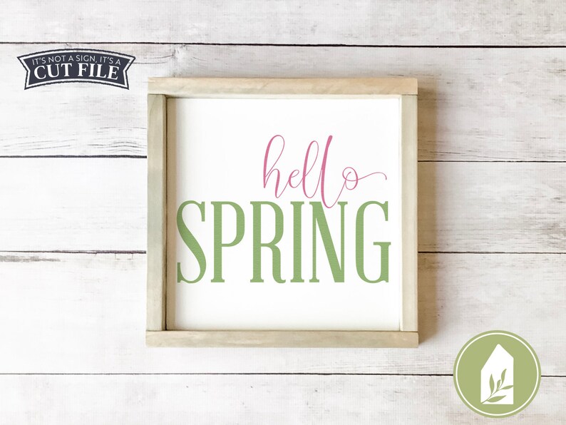 Hello Spring Svg Cutting Files Rustic Svg Farmhouse Spring | Etsy
