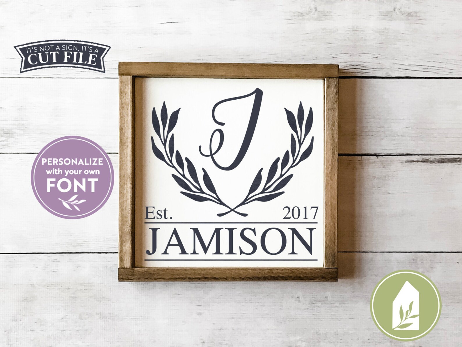 Monogram Sign SVG Family Est Svg Family Name Svg Last Name - Etsy Australia