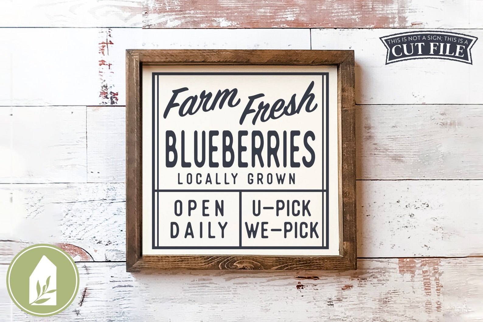 Spring Svg Farm Fresh Blueberries SVG Files U-pick | Etsy
