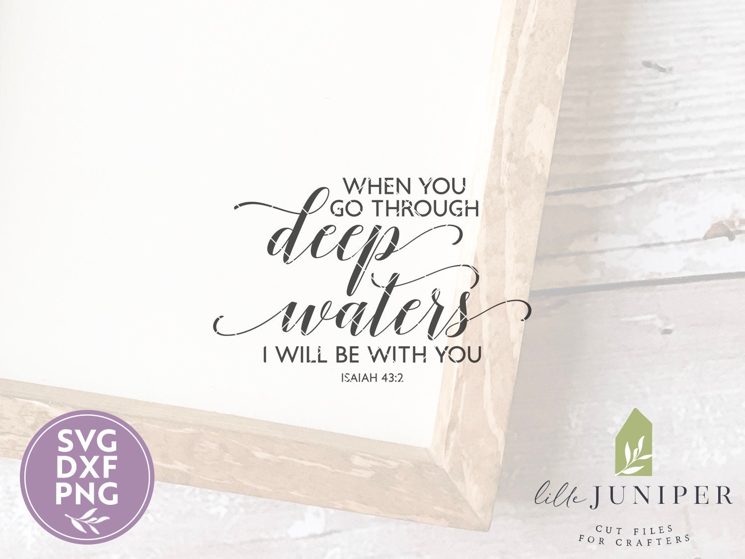 When You Go Through Deep Waters Svg Isaiah 43:2 Svg - Etsy Canada