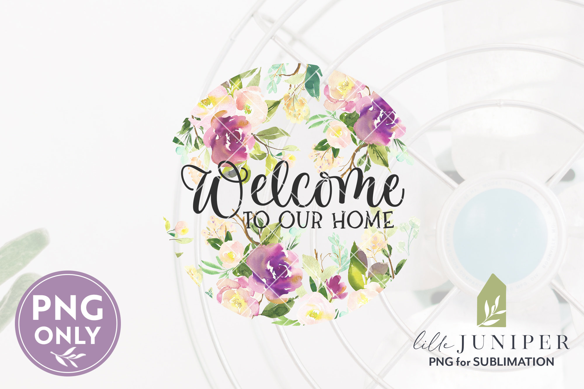 Sublimation File Welcome to Our Home PNG Round Sign PNG | Etsy