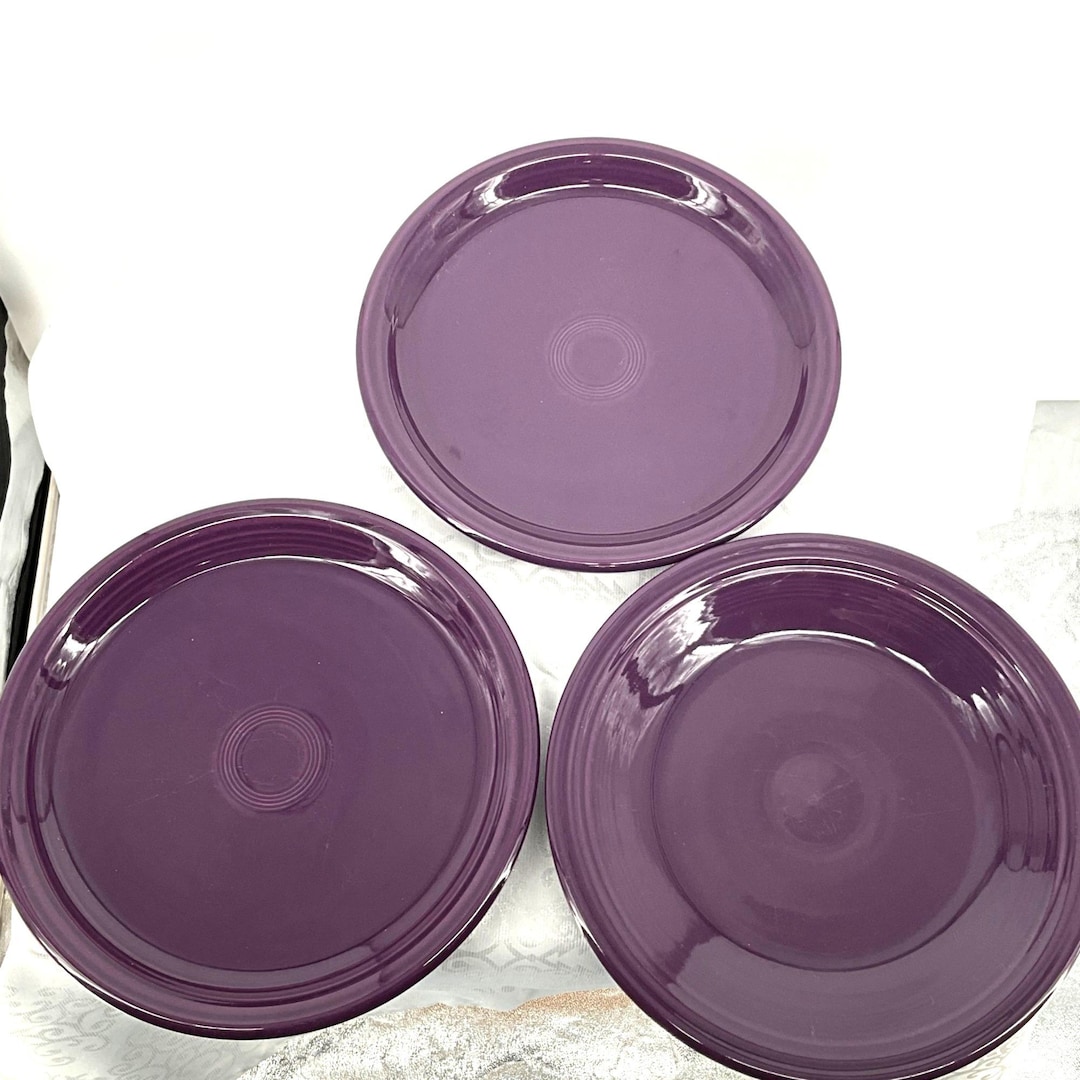 Fiesta Set of 3 Purple Dinner Plates 10.5 Some Scratches - Etsy