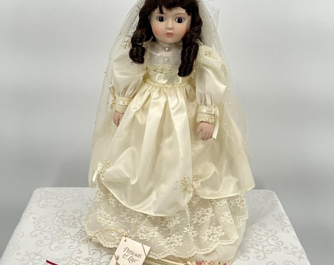 Gorham Elizabeth Musical Porcelain Bride Doll 1986 VT 757 Crown & Veil ...