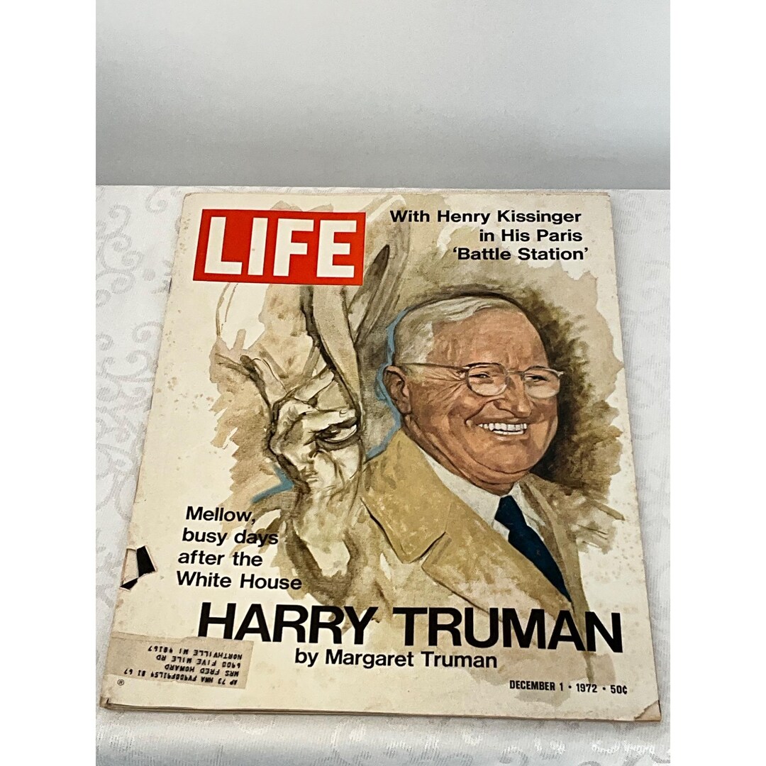 Vintage Life Magazine December 1 1972 Harry Truman & Henry Kissinger ...