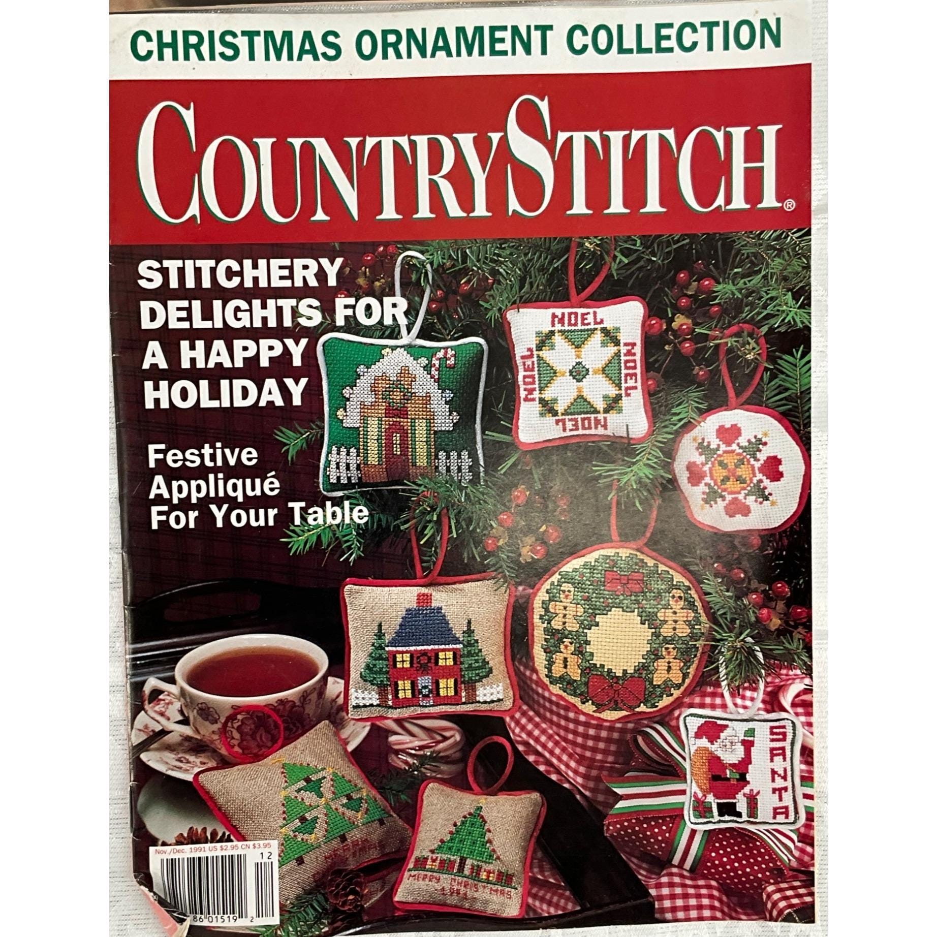 Vintage Country Stitch Cross-stitch Magazine Collection 1991 Set of 5 ...