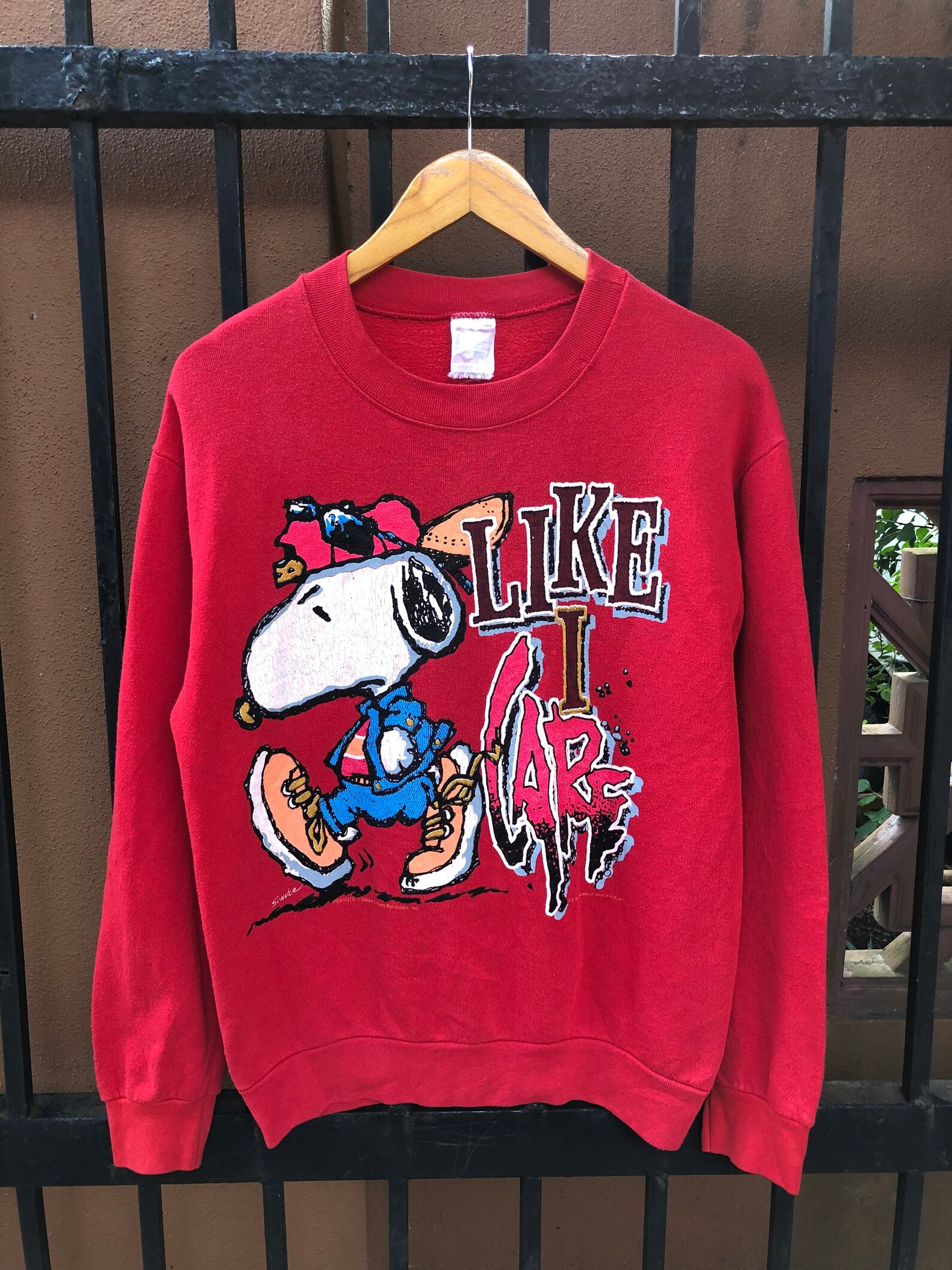 Rare Vintage Peanuts Snoopy Sweatshirt Jumper Crewneck Sweater Medium ...
