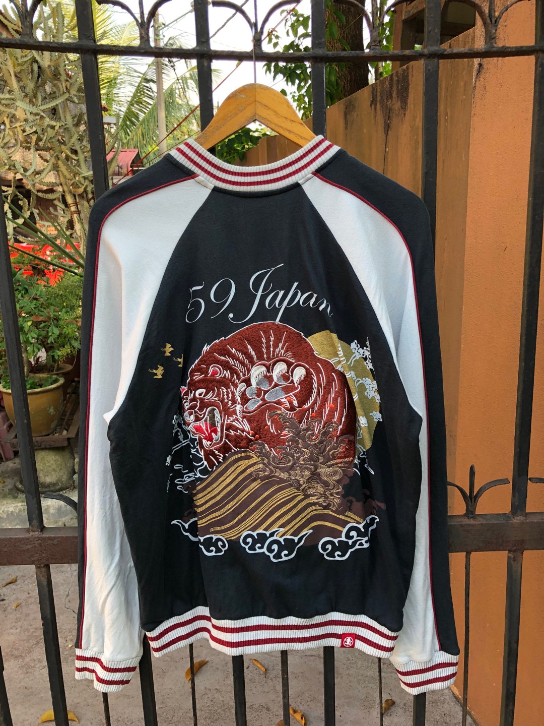 59 Japan Bears Embroidered Cotton Sukajan Souvenir Jacket M Size - Etsy
