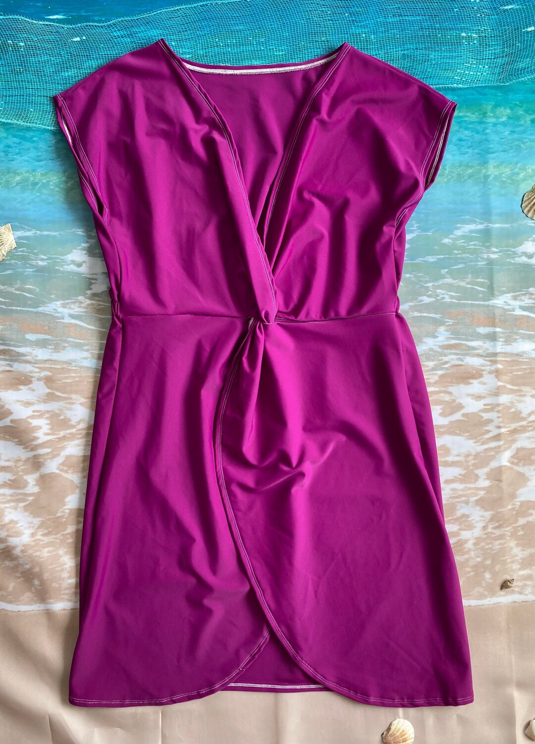 Women's Swimsuit Coverup , Bathing Suit Coverup , Crossover Swim Cover ...
