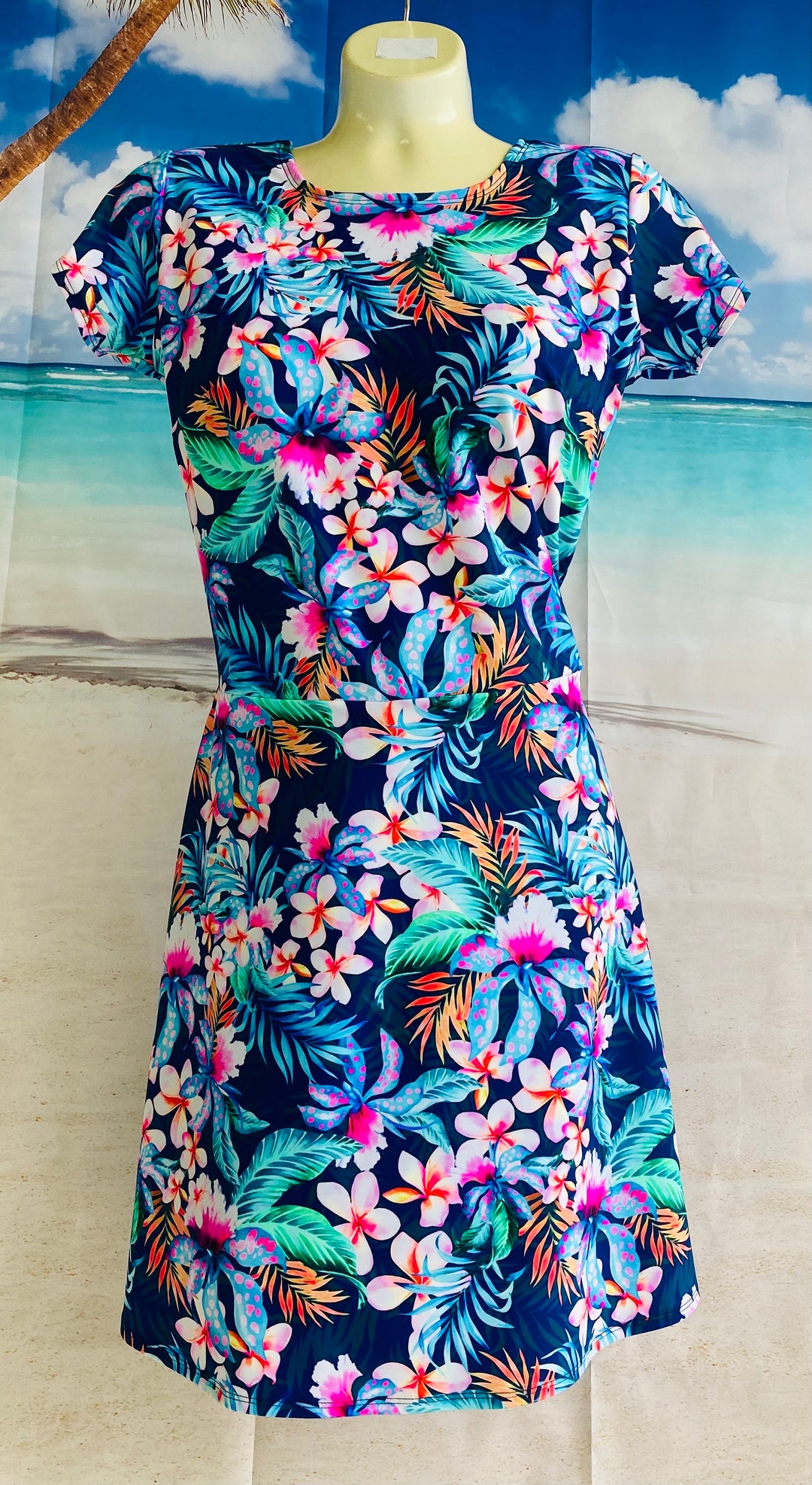 Bathing Suit Woman Swimsuit Modest Swim Dress With Leggings - Etsy