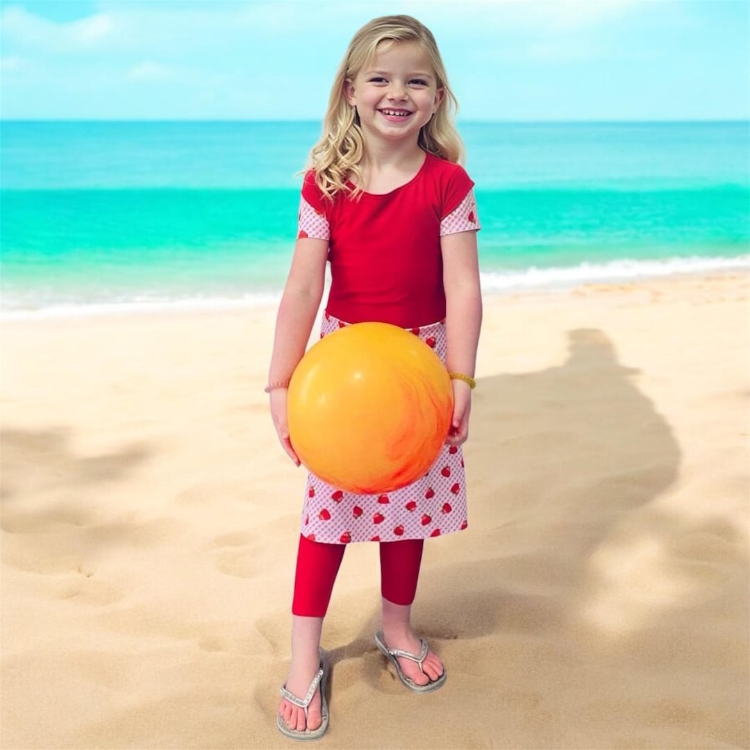Modest Swimwear Girls Beach Dress With Leggings Summer Set Religious ...