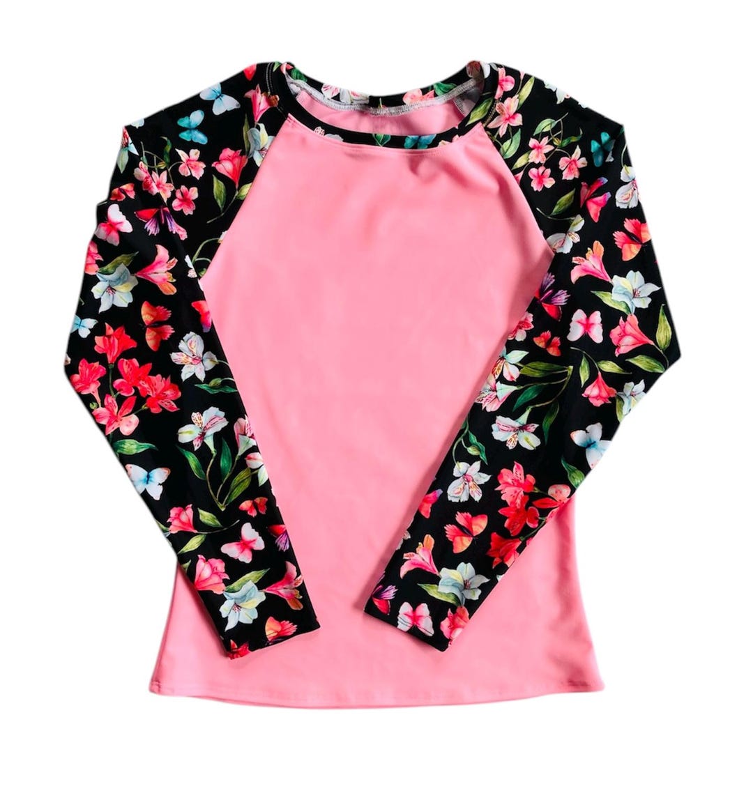 Rash Guard Long Sleeve Swim Shirt for Women Resort Wear Vacation Dress ...