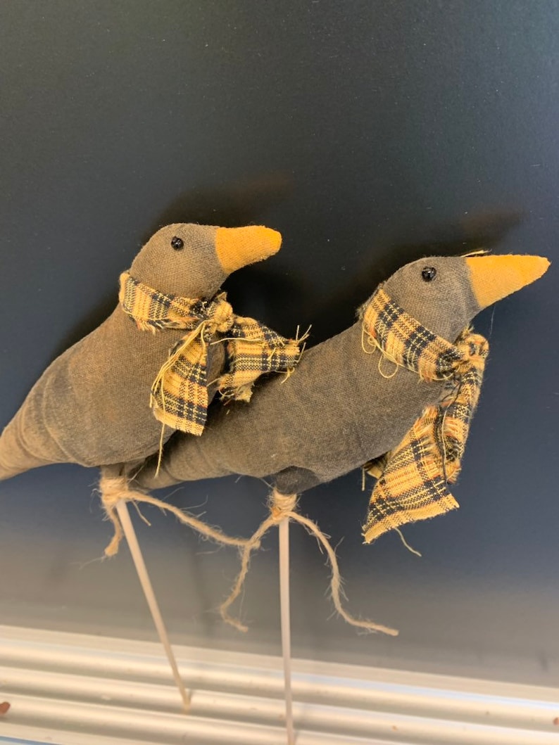 Primitive Crows on Sticks - Etsy
