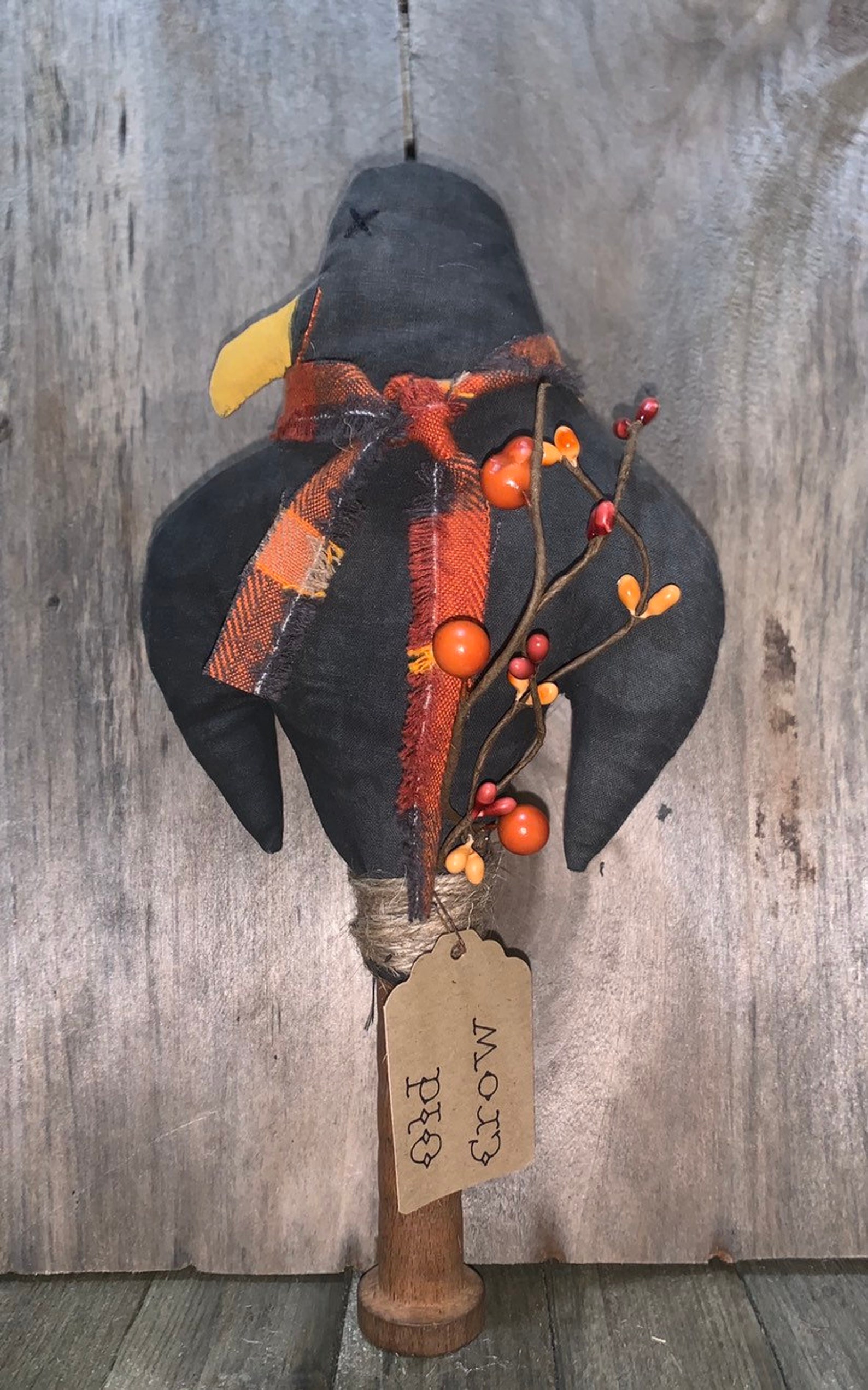 Primitive Old Crow Shelf Sitter - Etsy