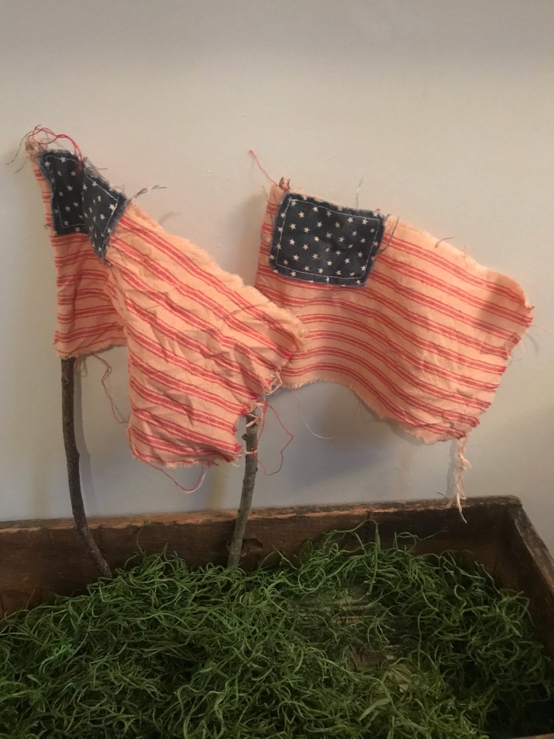 Primitive American Flag Decoration- Independence Day- 4th of July - Etsy