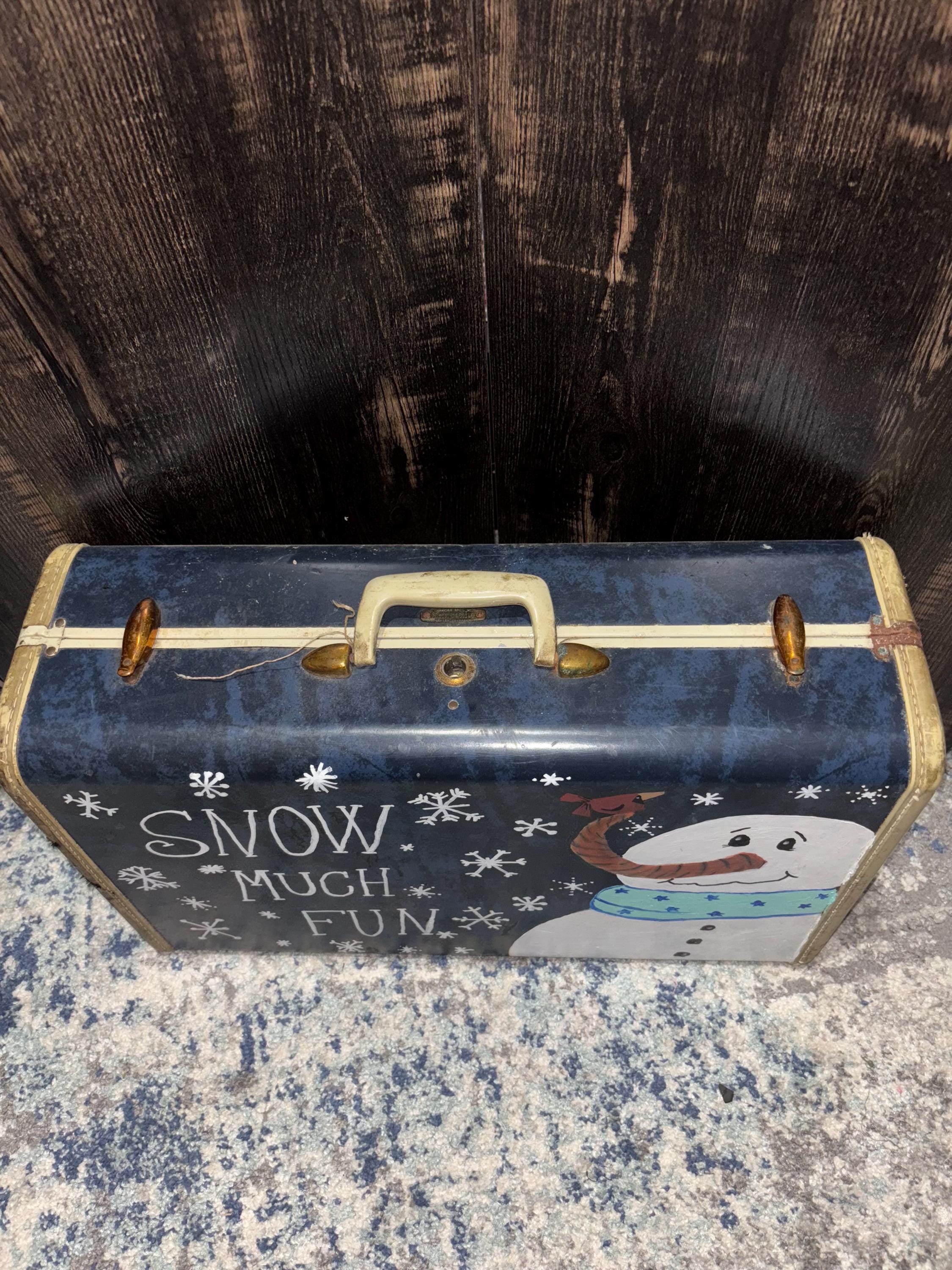 Painted Vintage Suitcase - Etsy