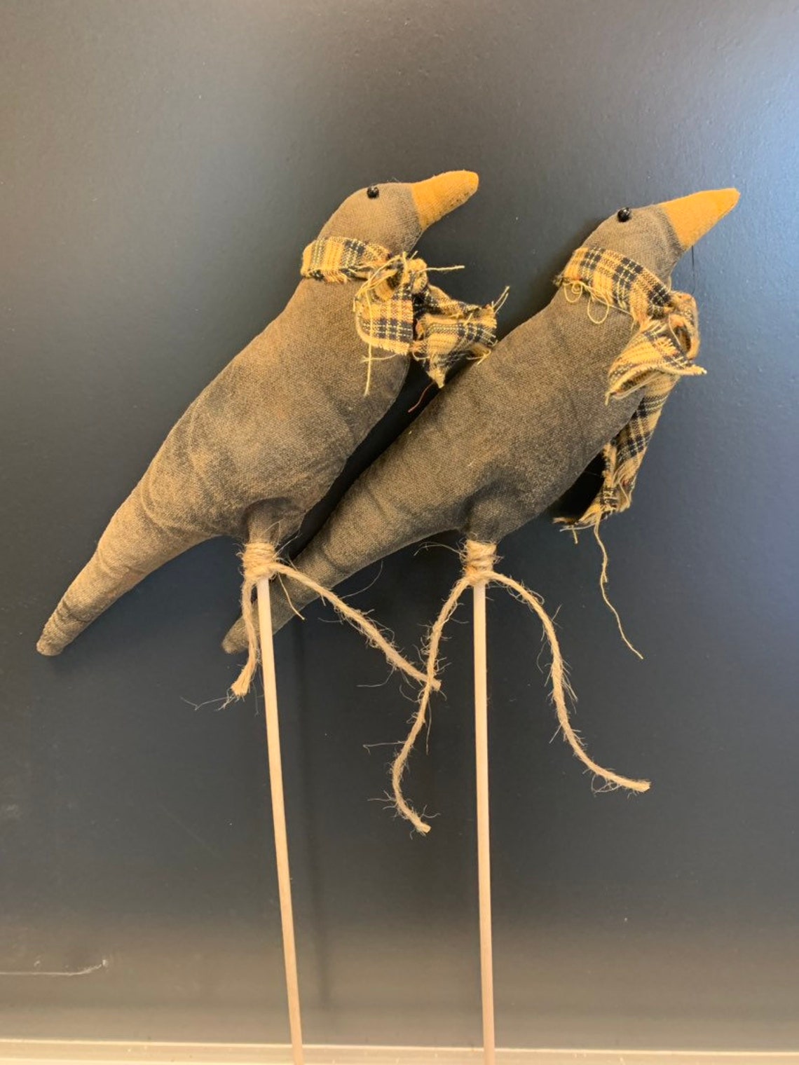 Primitive Crows on Sticks - Etsy