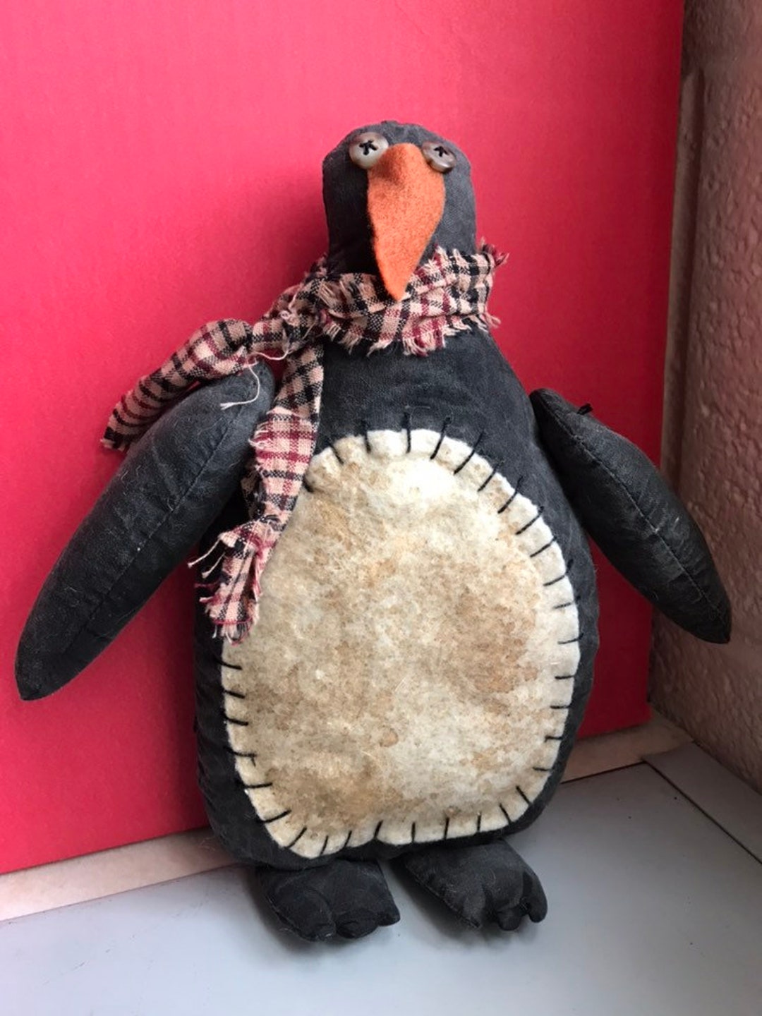 Primitive Grungy Penguin - Etsy