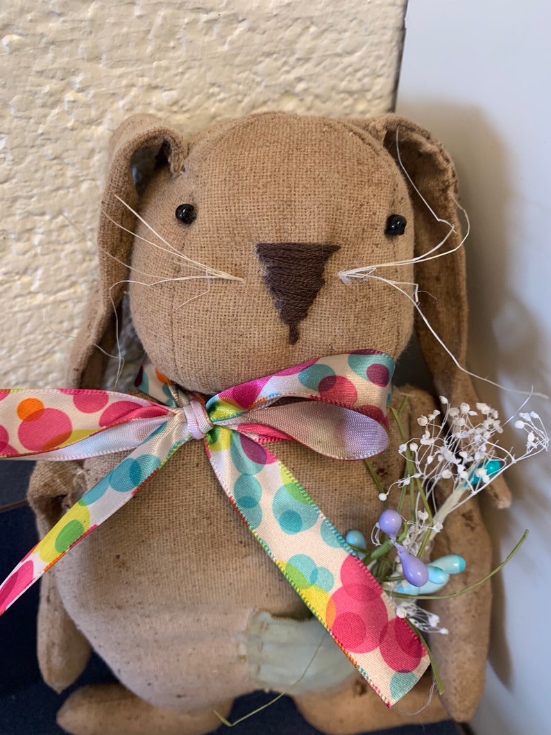 Primitive Easter Bunny with Pocket | Etsy