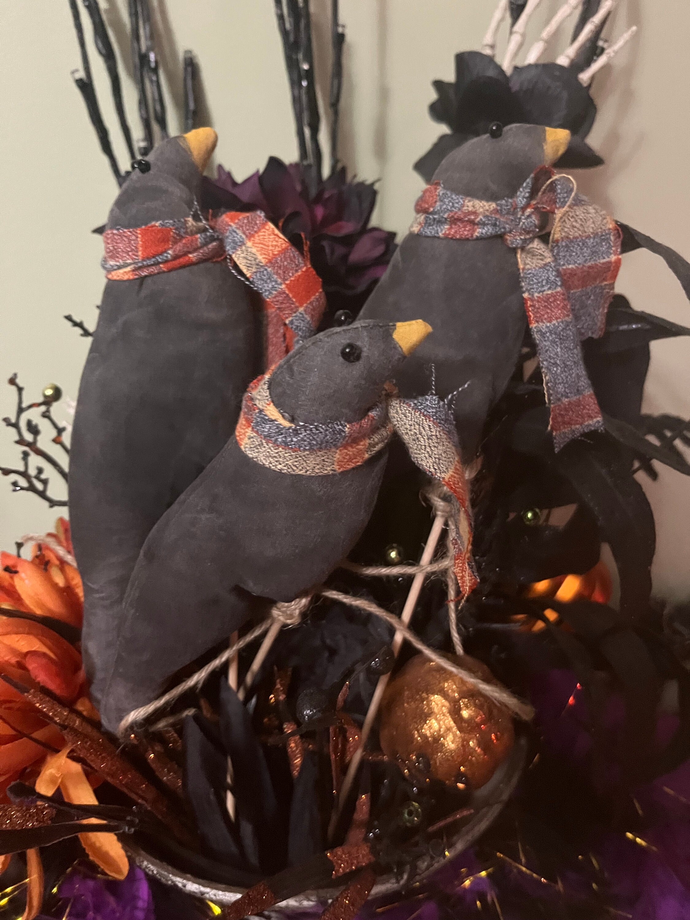 Primitive Crows on Sticks - Etsy